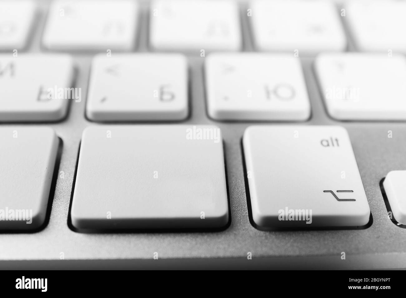 Keyboard of modern laptop close up Stock Photo - Alamy