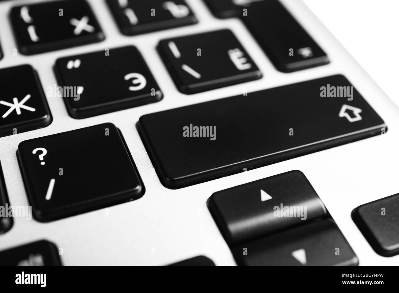 Keyboard of modern laptop close up Stock Photo - Alamy