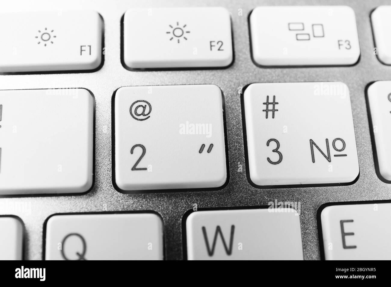 Keyboard of modern laptop close up Stock Photo - Alamy