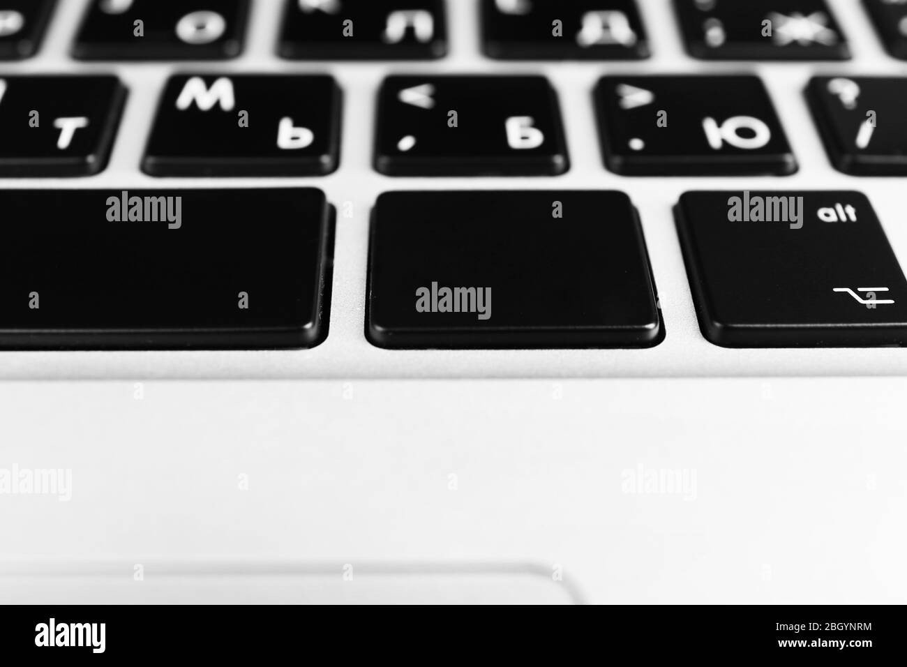 Keyboard of modern laptop close up Stock Photo - Alamy