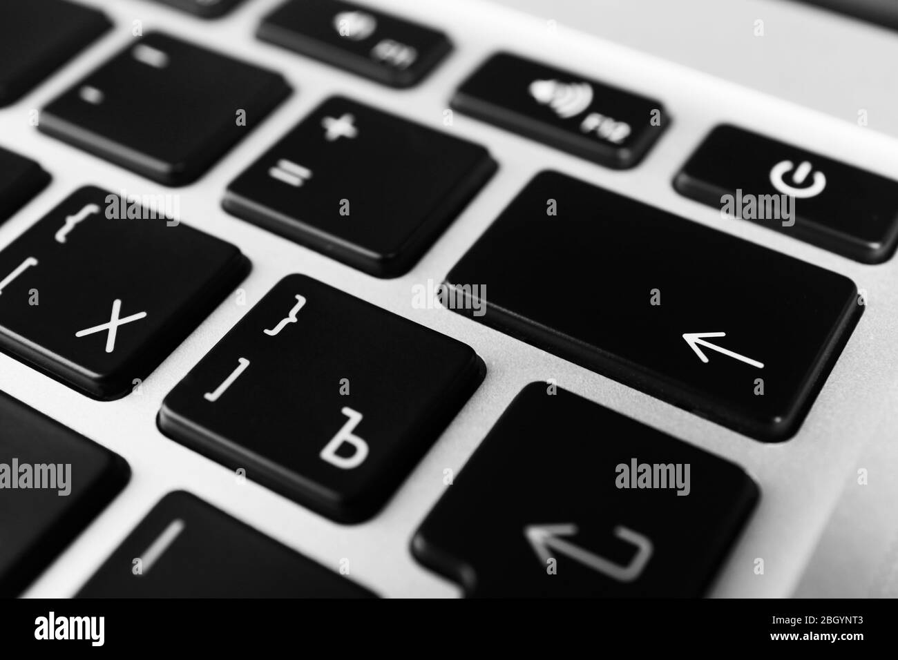 Keyboard of modern laptop close up Stock Photo - Alamy