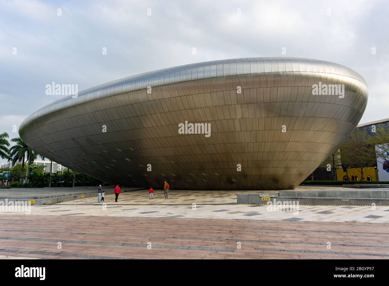 OCT Bay bubble shape futuristic silver building (Creative Exhibition ...