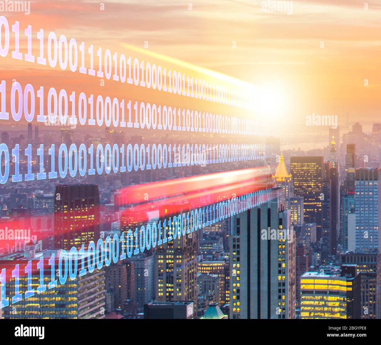 The concept of modern digital city and innovation Stock Photo - Alamy