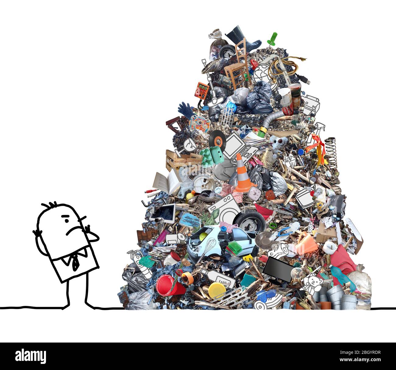 Garbage cartoon illustration hi-res stock photography and images - Alamy