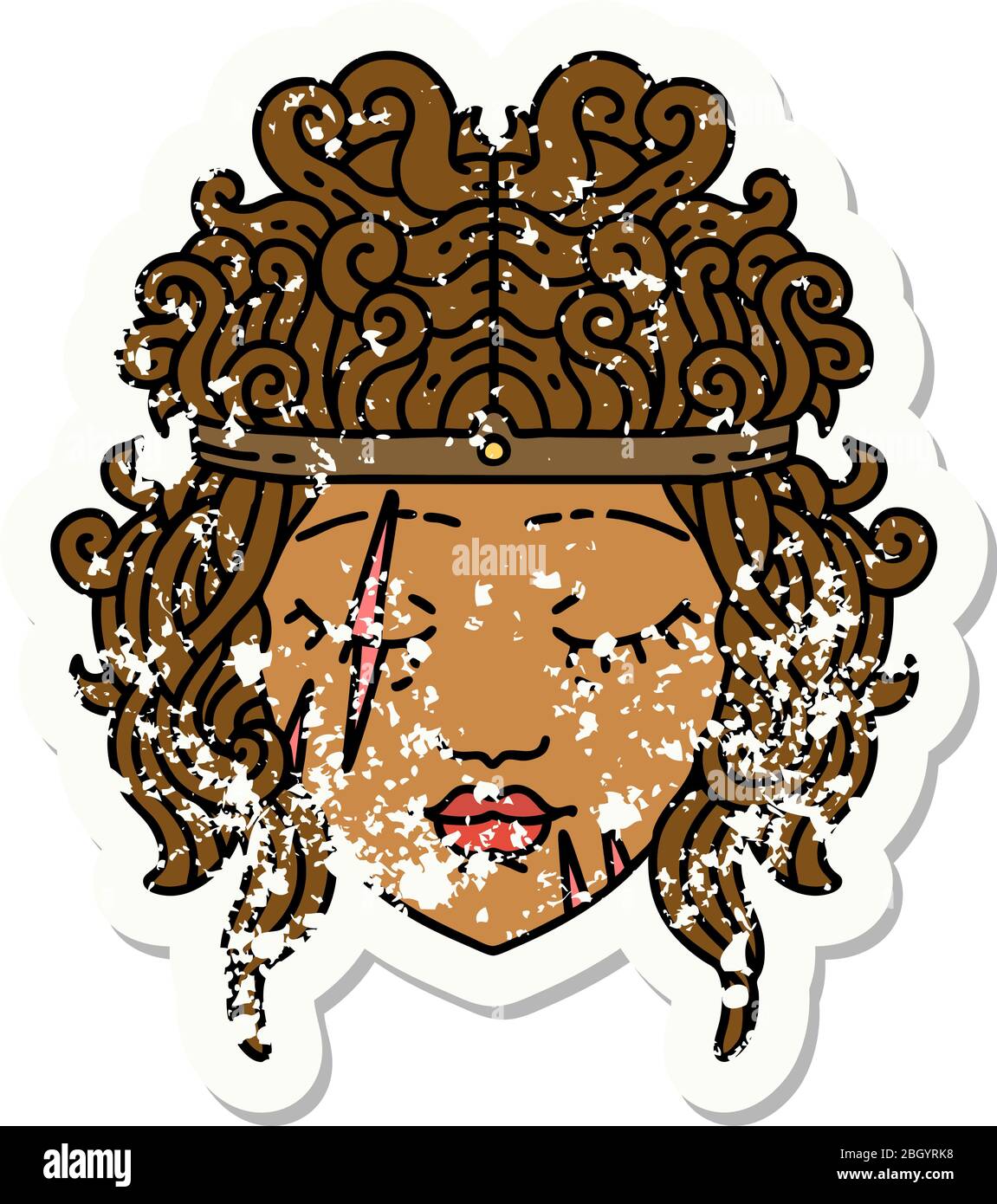 Retro Tattoo Style human barbarian character Stock Vector Image & Art ...