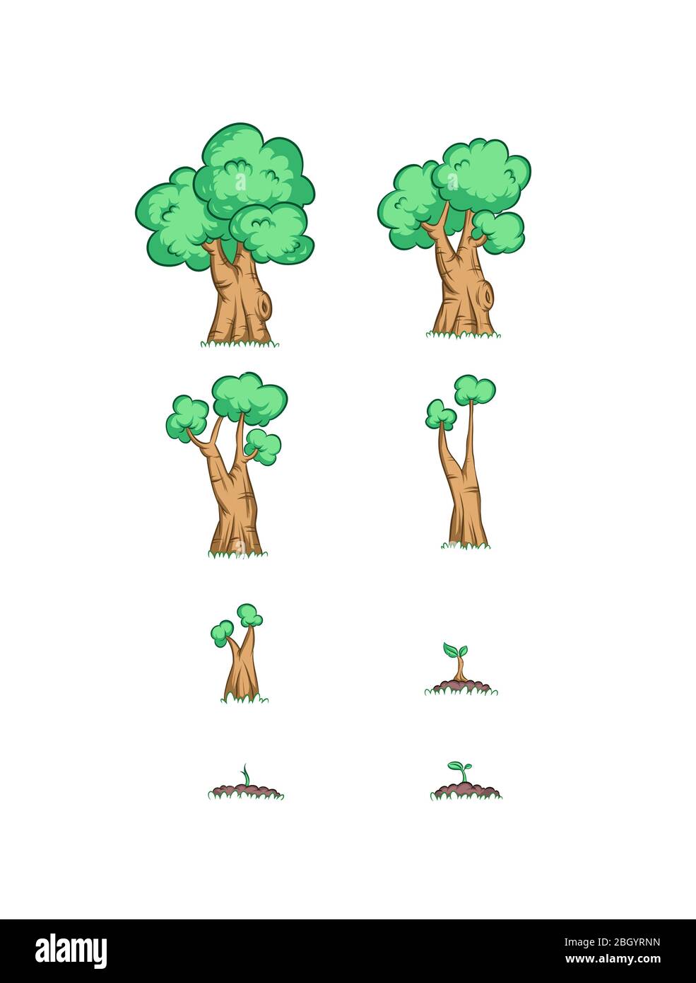 a big collection of one green tree that grows and gets better ...