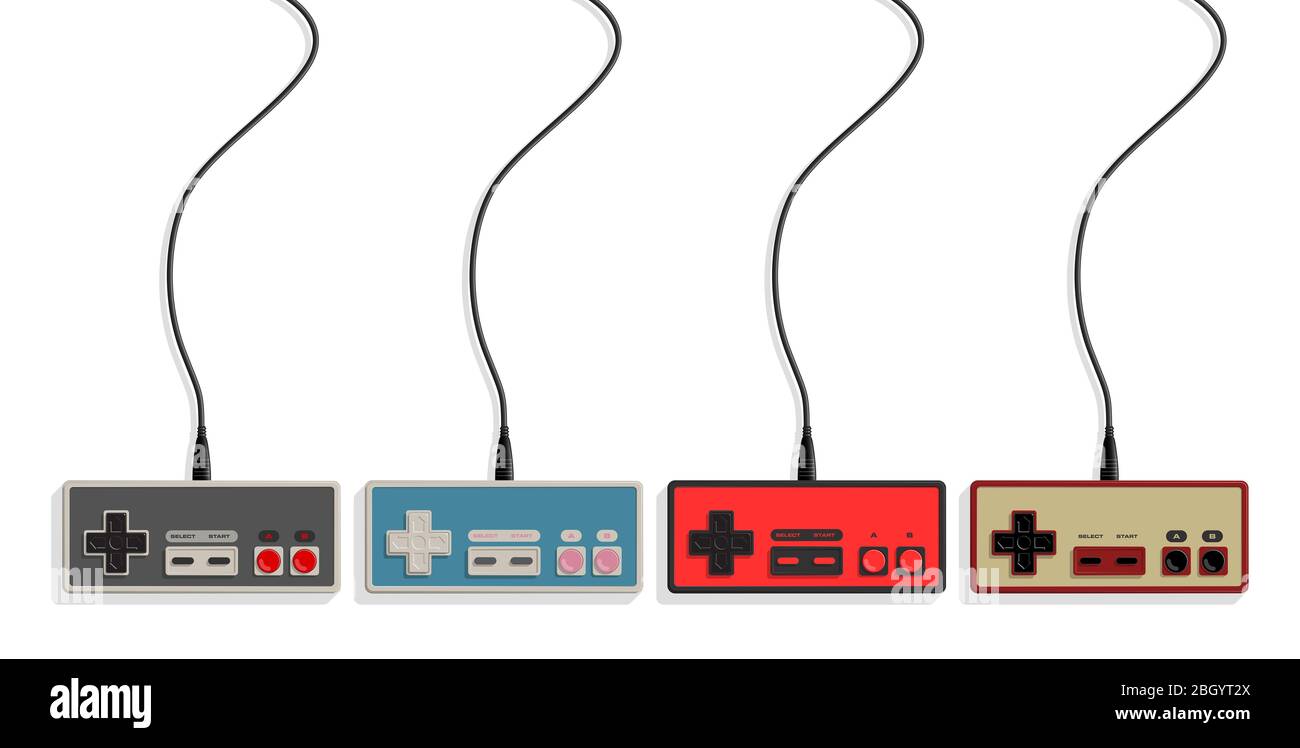 A vector illustration of a collection of regular vintage rectangular ...