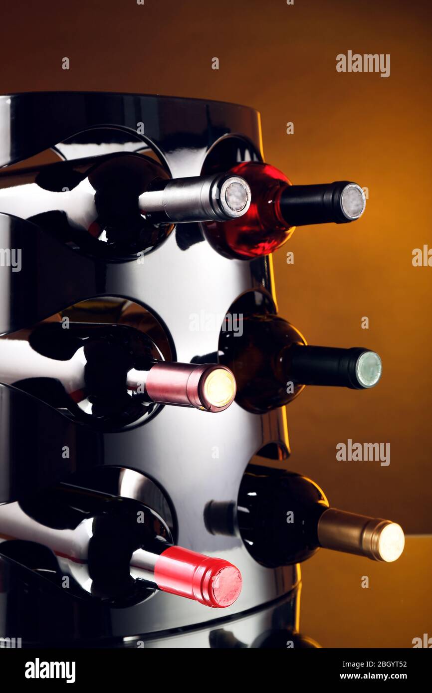 Wine bottles close-up Stock Photo - Alamy
