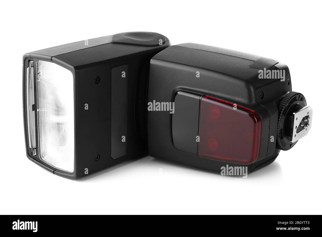 Camera flash isolated on white Stock Photo - Alamy