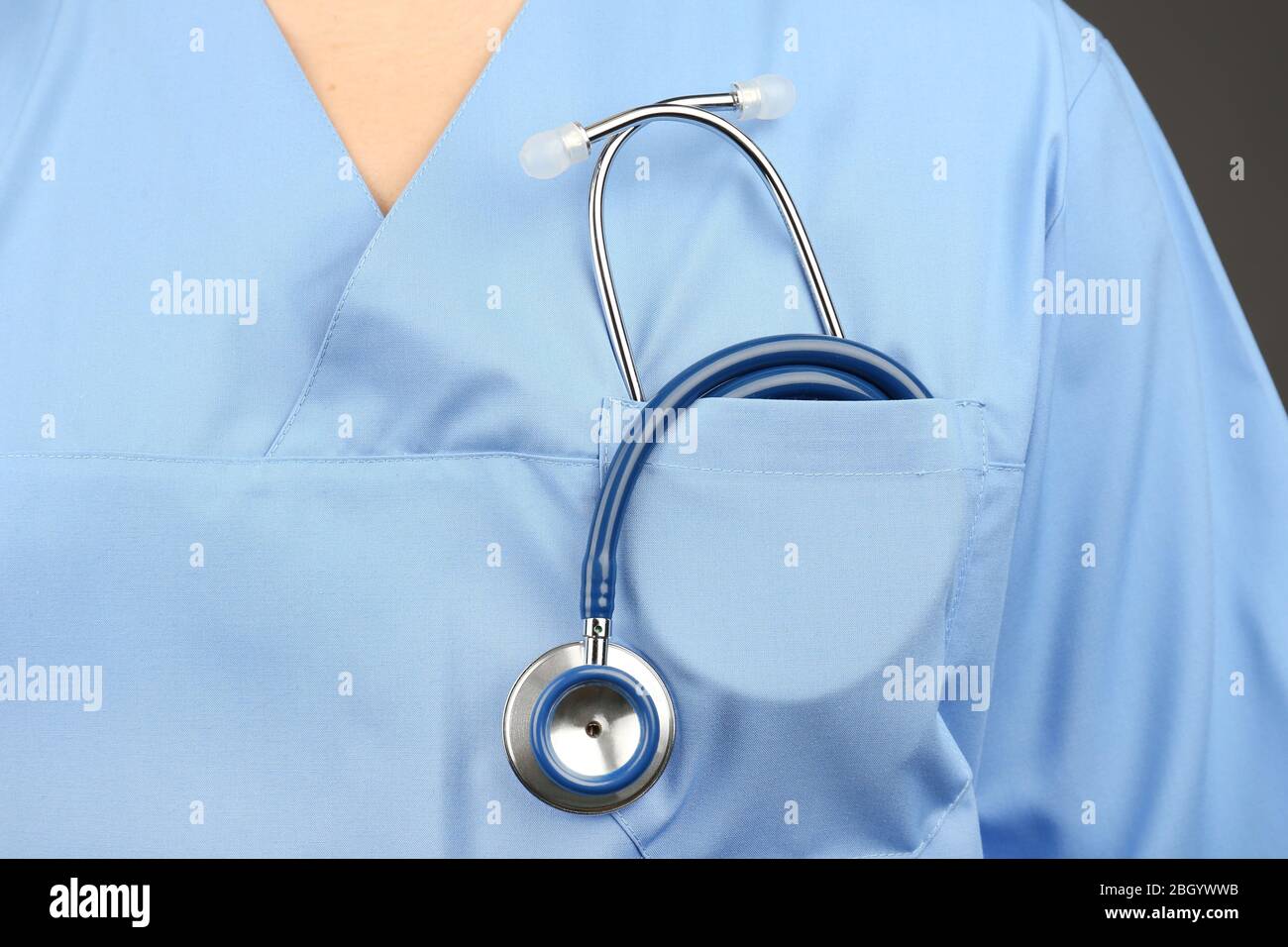 Doctor with stethoscope, close-up Stock Photo - Alamy