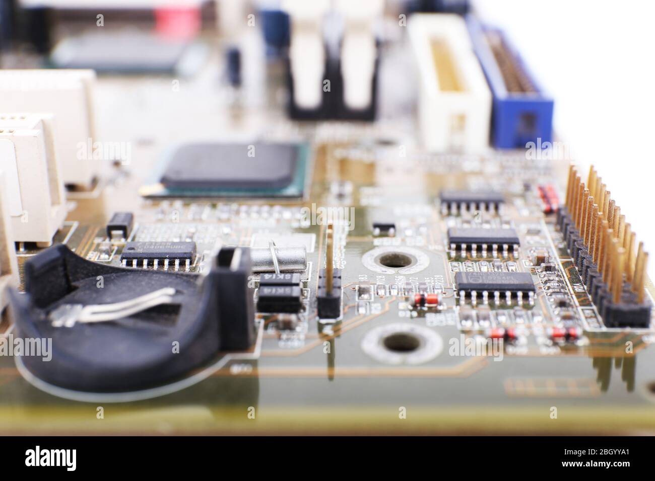 Computer motherboard, macro view Stock Photo - Alamy