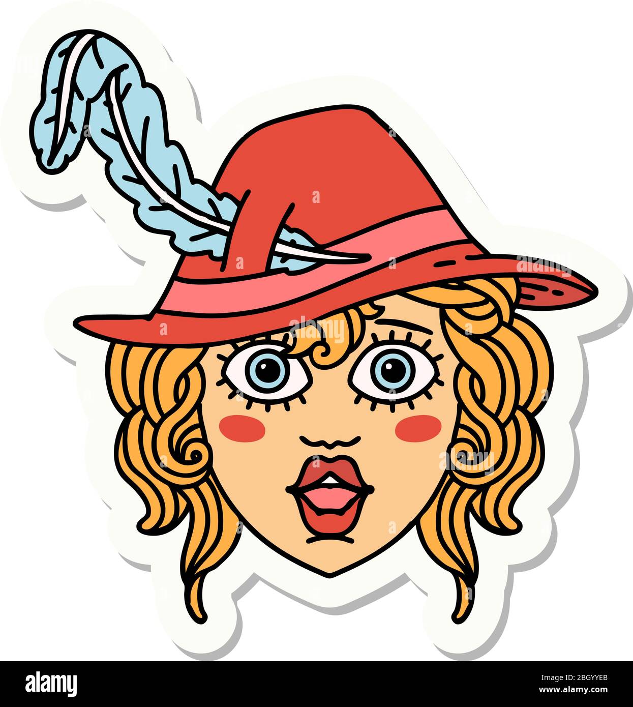 sticker of a human bard character Stock Vector Image & Art - Alamy