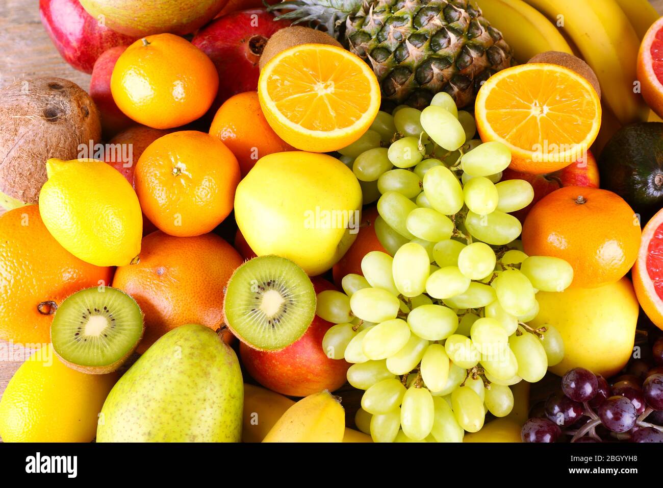 Assortment of exotic fruits close-up Stock Photo - Alamy