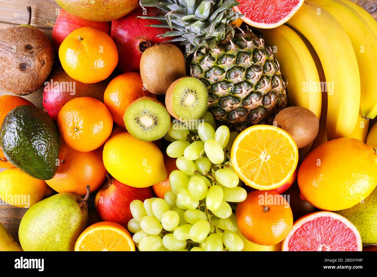Assortment of exotic fruits close-up Stock Photo - Alamy
