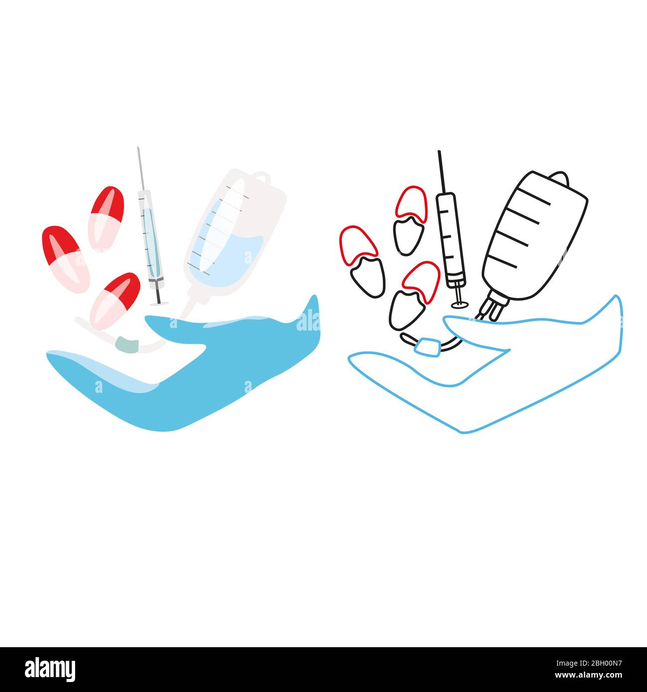Parts of a syringe Cut Out Stock Images & Pictures - Alamy