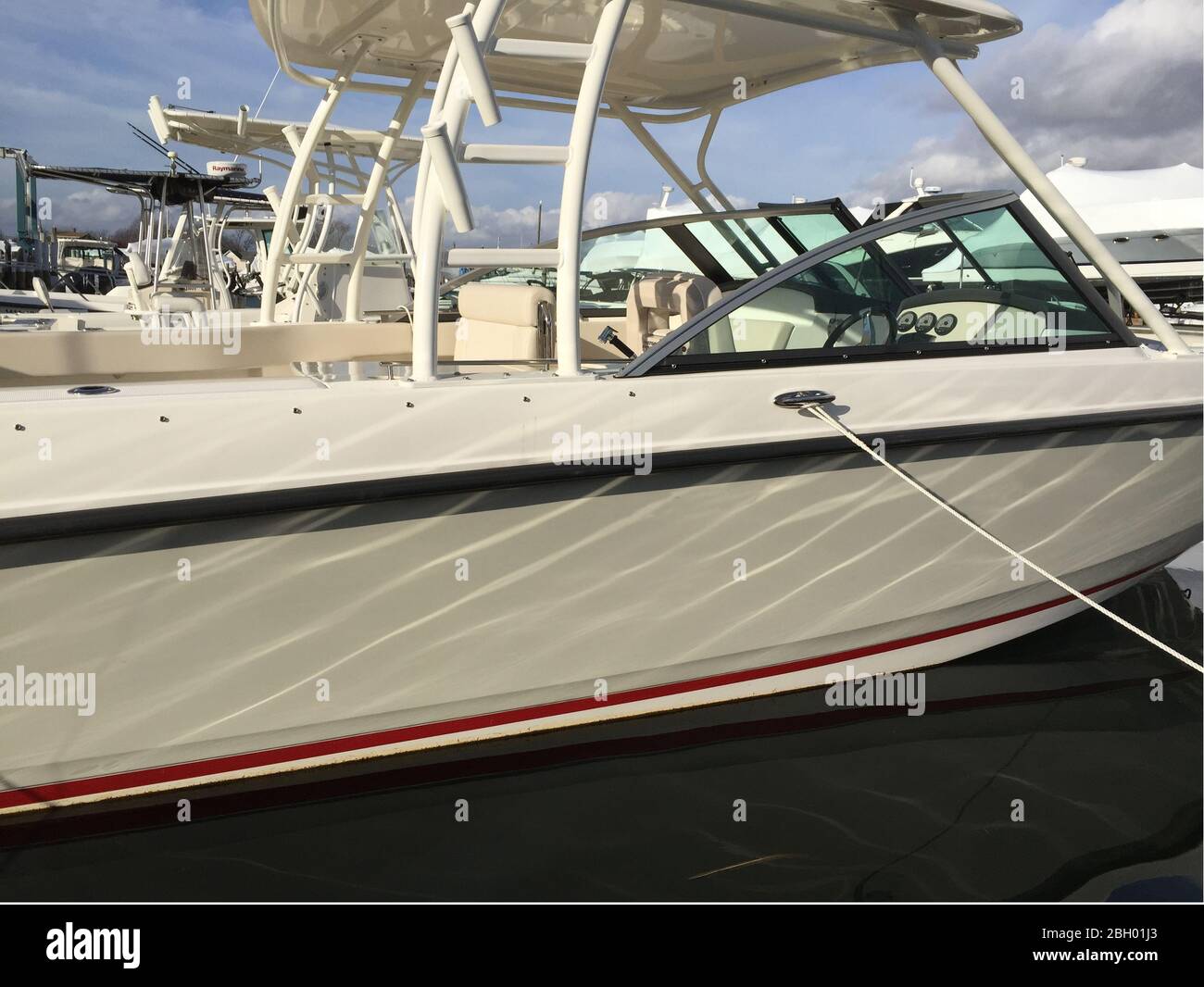 part of small sport fishing boat Stock Photo - Alamy