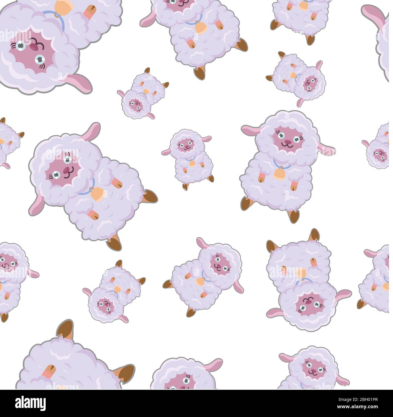 seamless texture different colored lambs.,illustrations Stock Photo - Alamy