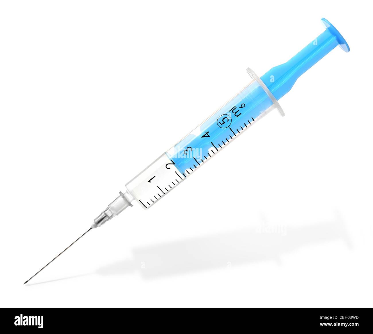 Medical syringe isolated on white Stock Photo - Alamy