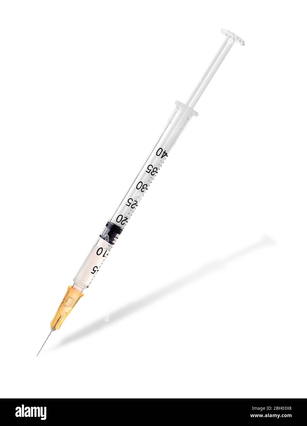 Medical syringe isolated on white Stock Photo - Alamy
