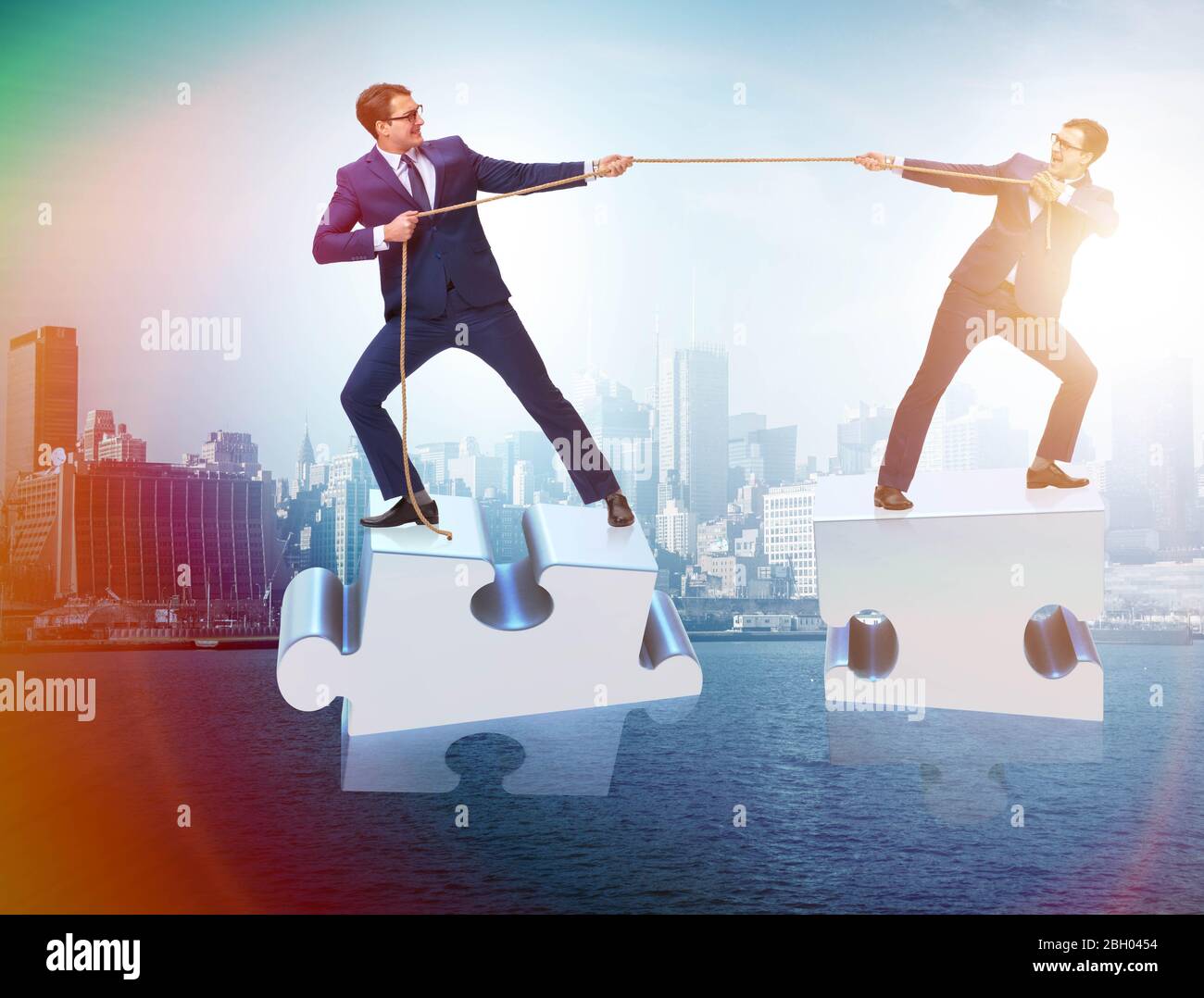 The business concept of teamwork and competition Stock Photo - Alamy