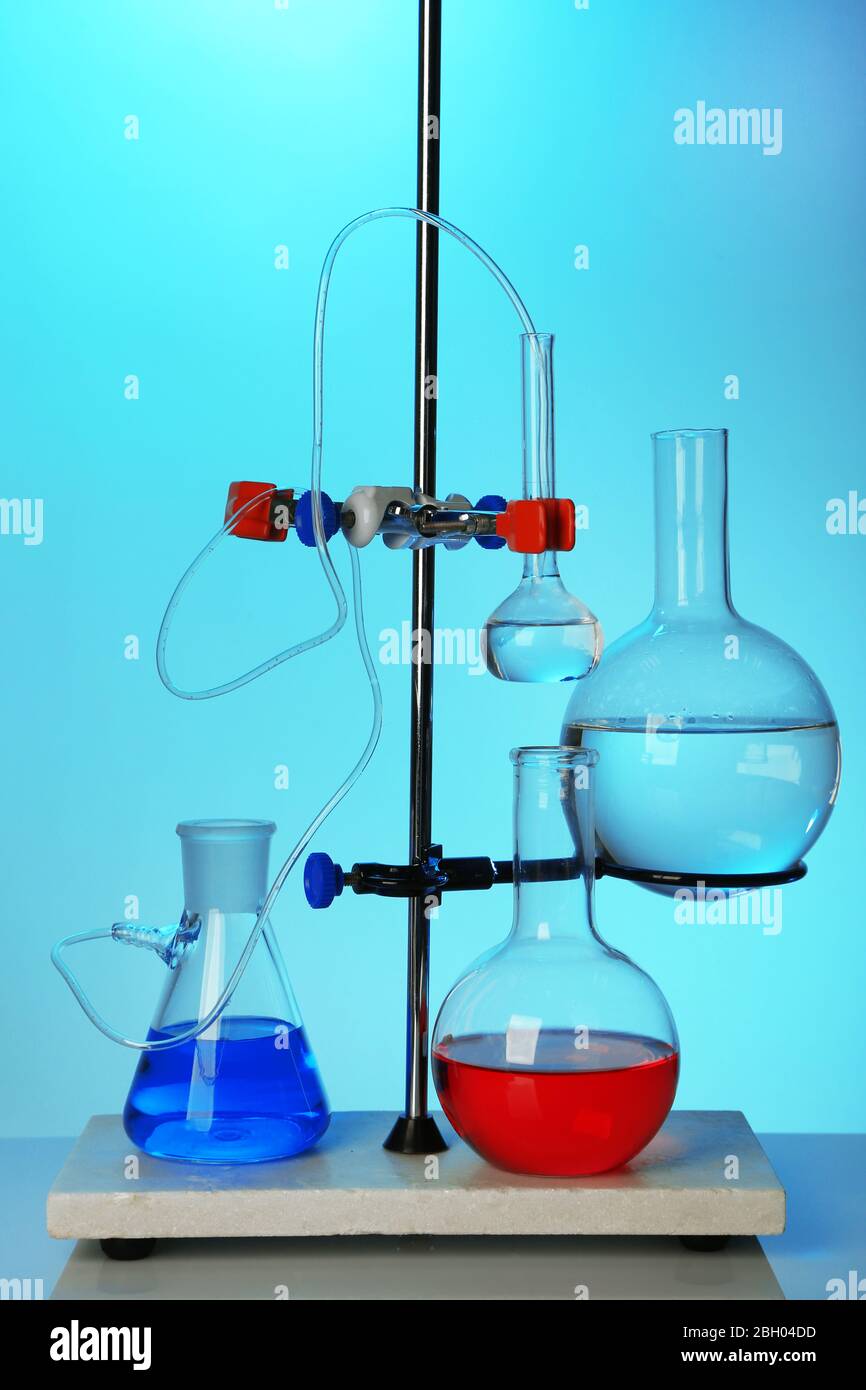 Fixed laboratory glassware on support hi-res stock photography and ...