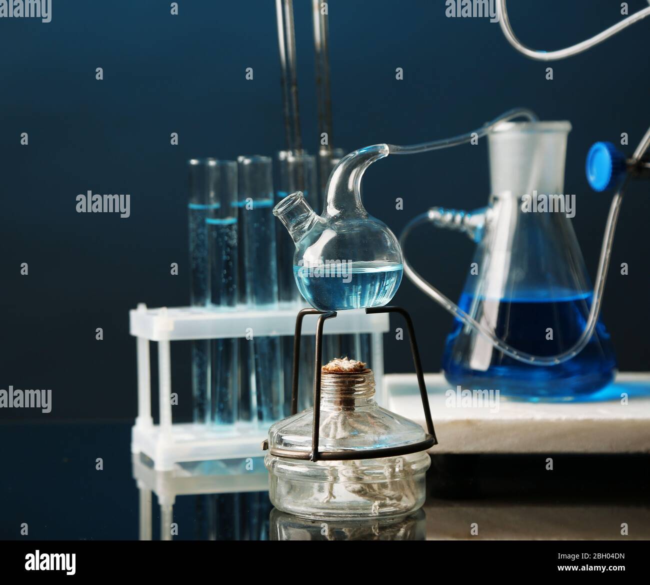 Fixed laboratory glassware on support hi-res stock photography and ...