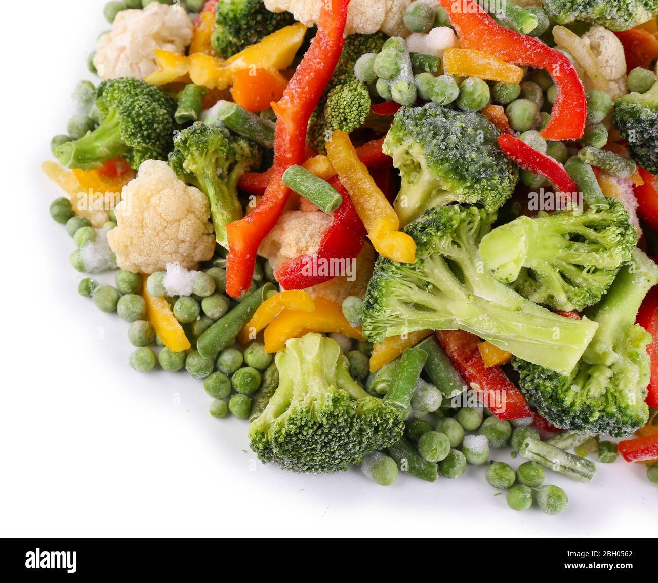 Frozen vegetables isolated on white Stock Photo - Alamy