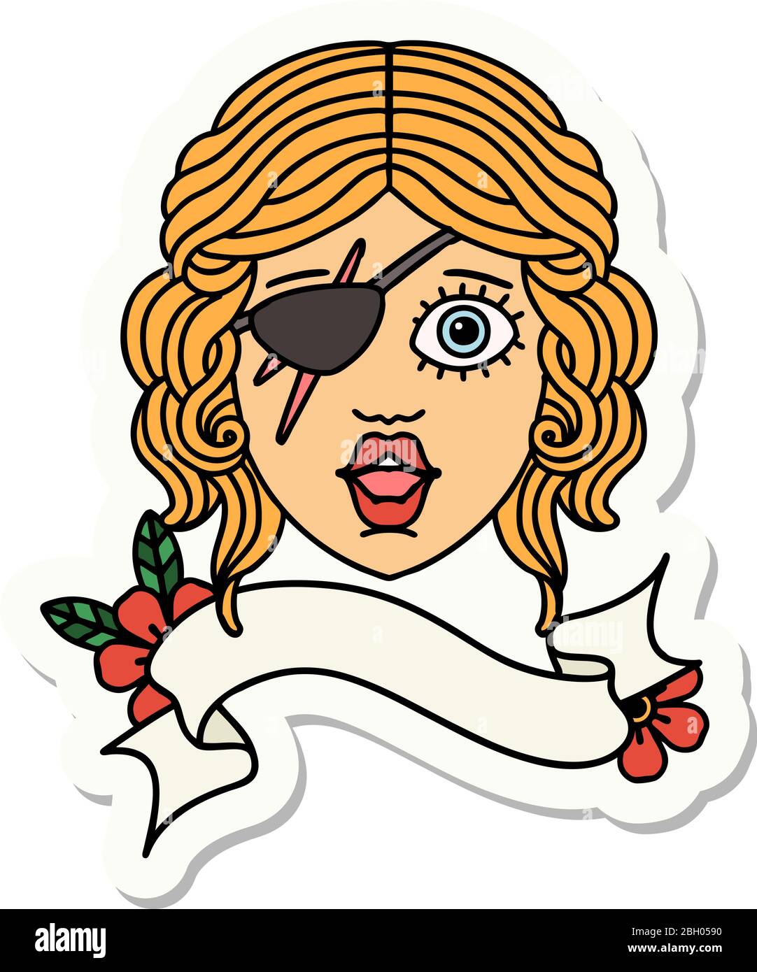 sticker of a human rogue character face Stock Vector Image & Art - Alamy