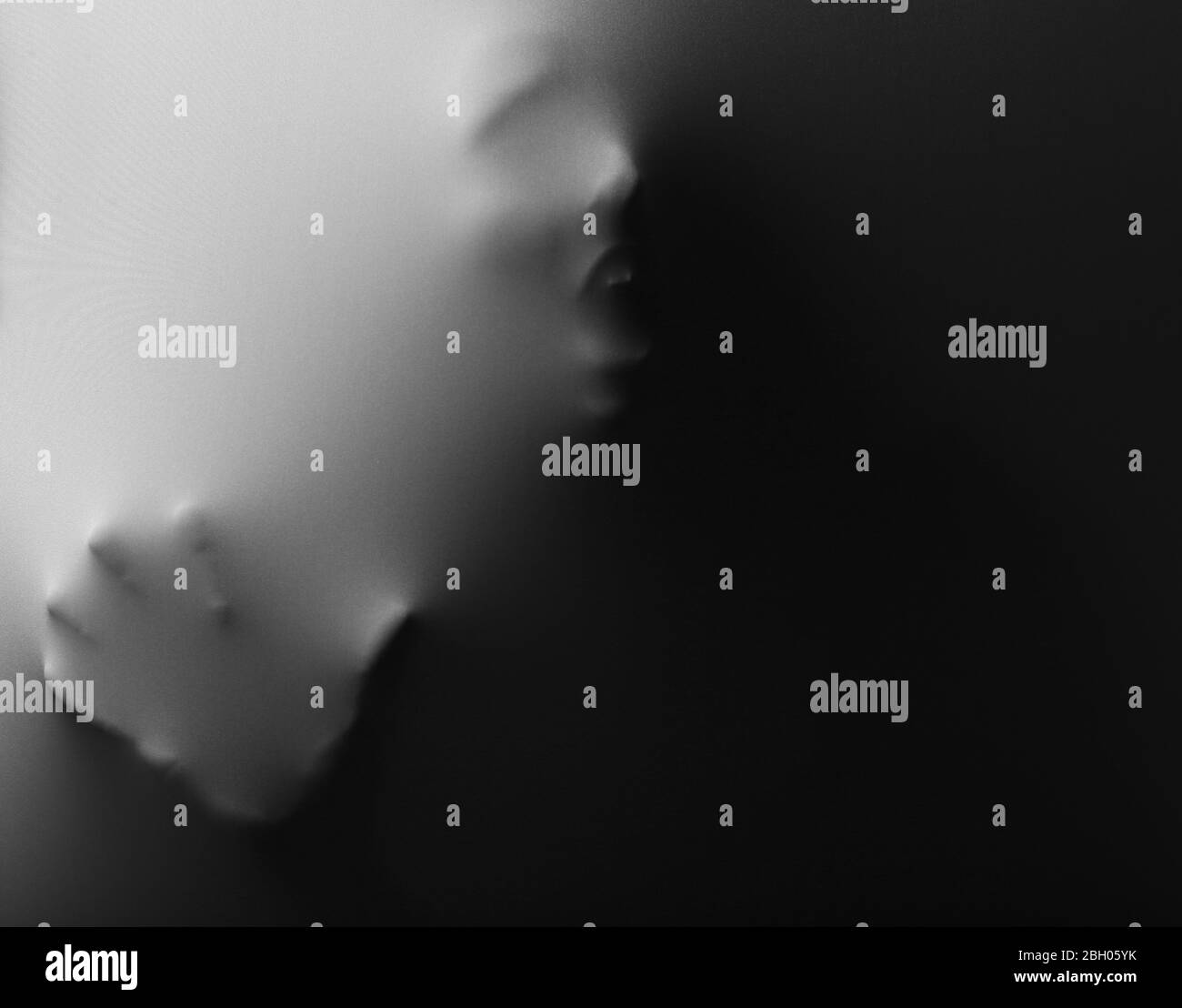 Screaming face through fabric hi-res stock photography and images - Alamy