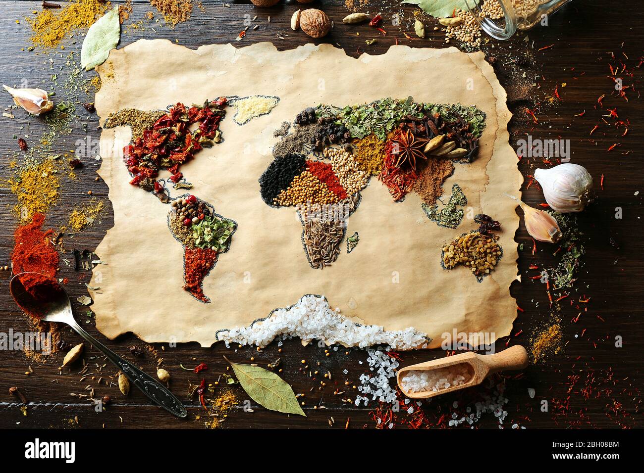 Spices india map hi-res stock photography and images - Alamy