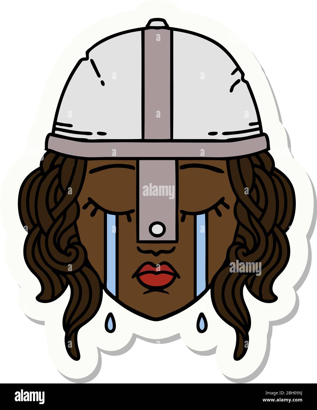 sticker of a crying human fighter Stock Vector Image & Art - Alamy