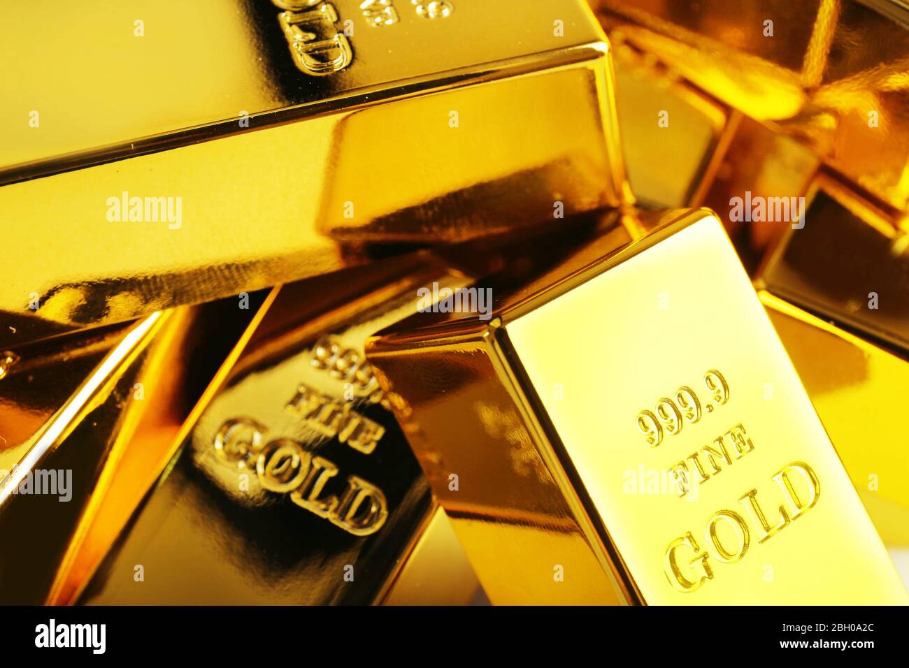 Gold bars close-up Stock Photo - Alamy