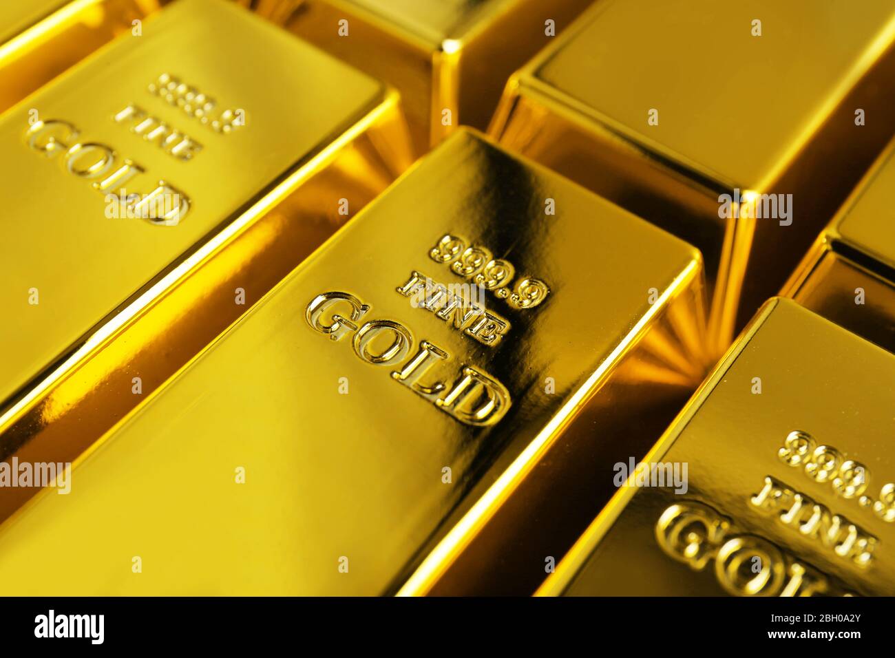 Gold bars close-up Stock Photo - Alamy