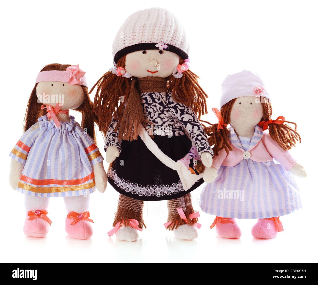 Handmade dolls isolated on white Stock Photo - Alamy