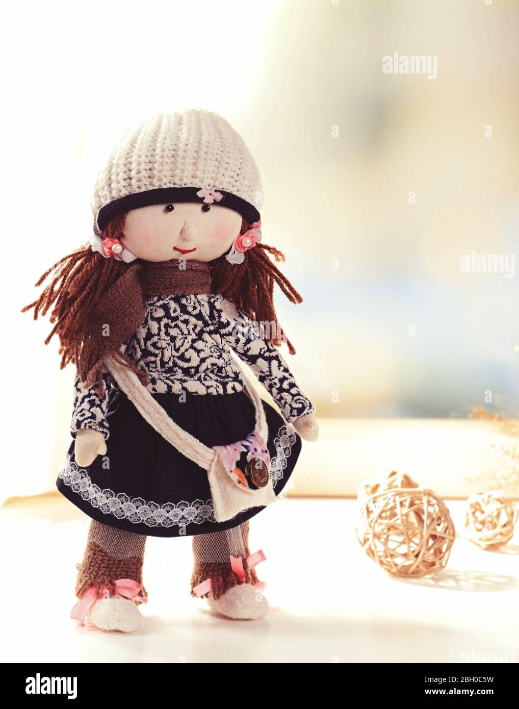 Handmade doll near window close-up Stock Photo - Alamy