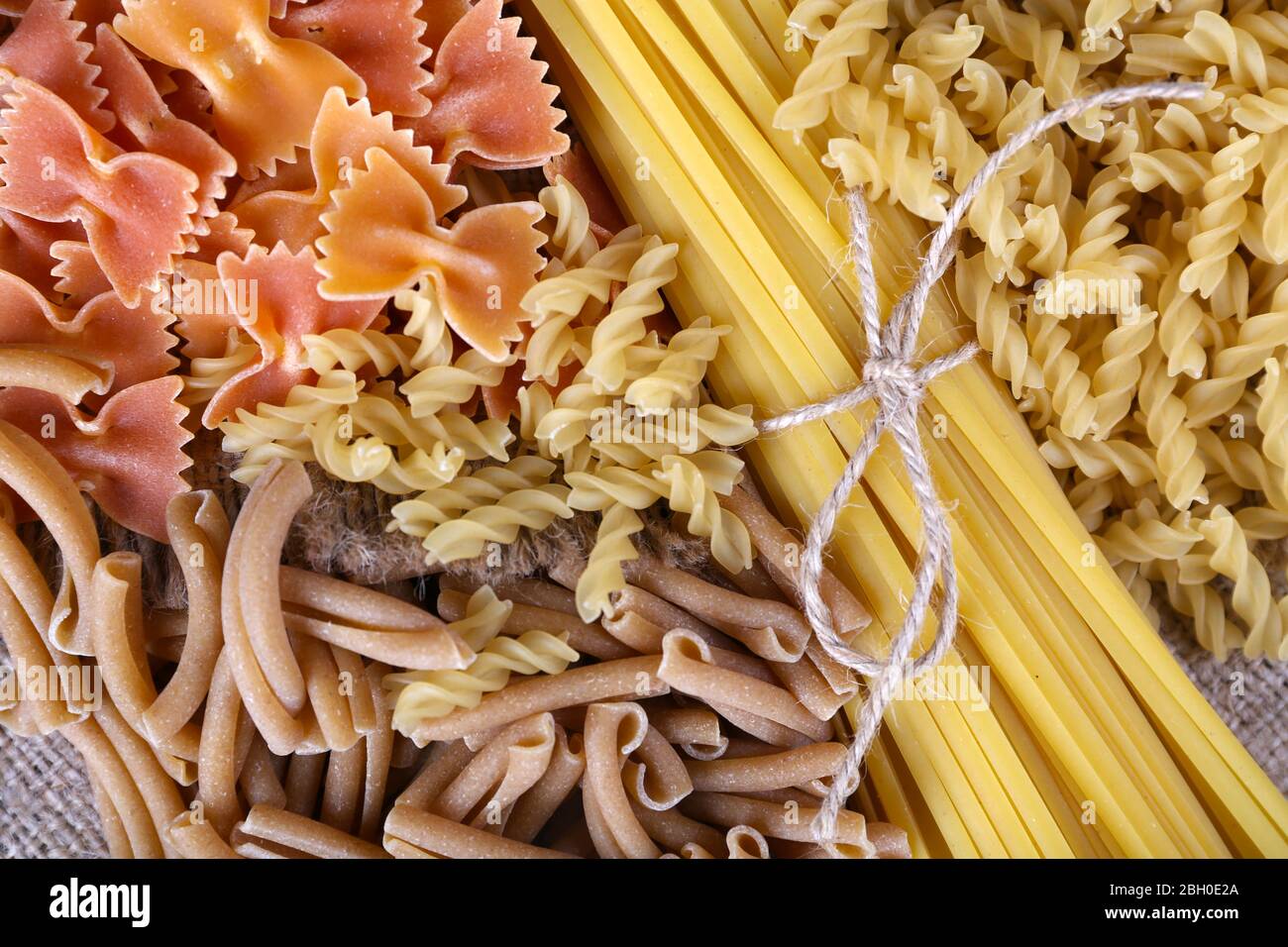 Different types of pasta close up Stock Photo - Alamy