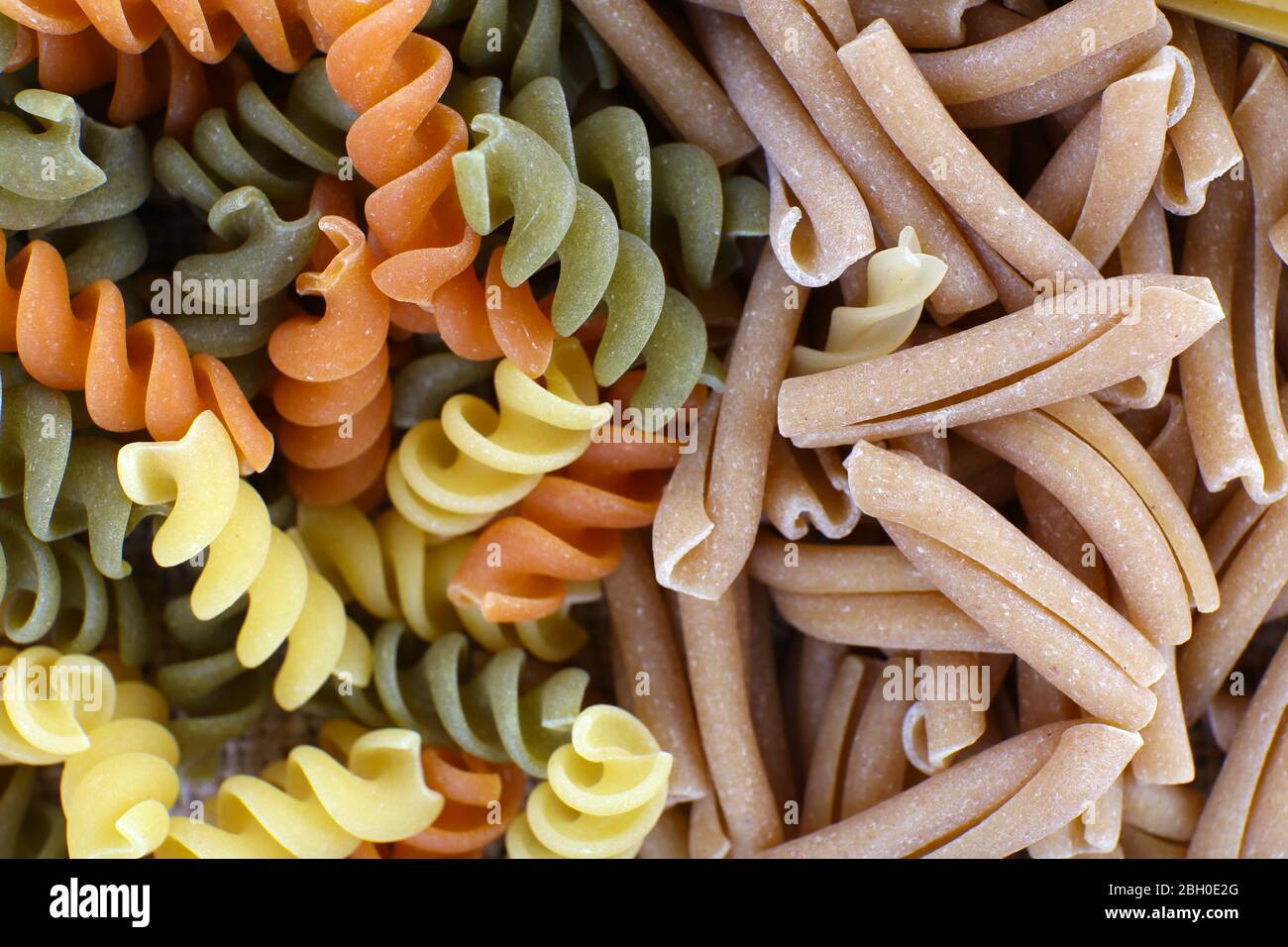 Different types of pasta close up Stock Photo - Alamy