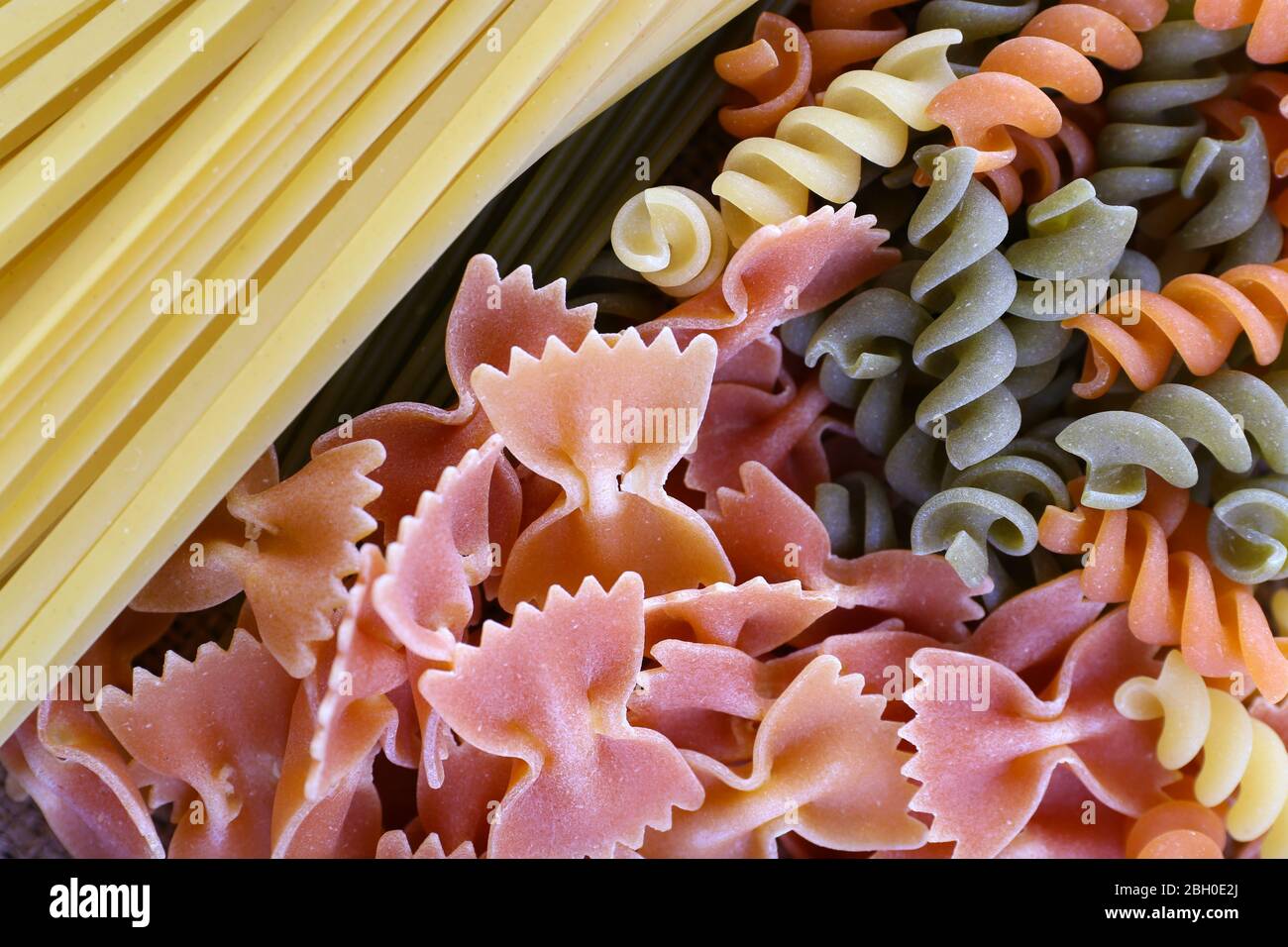 Different types of pasta close up Stock Photo - Alamy