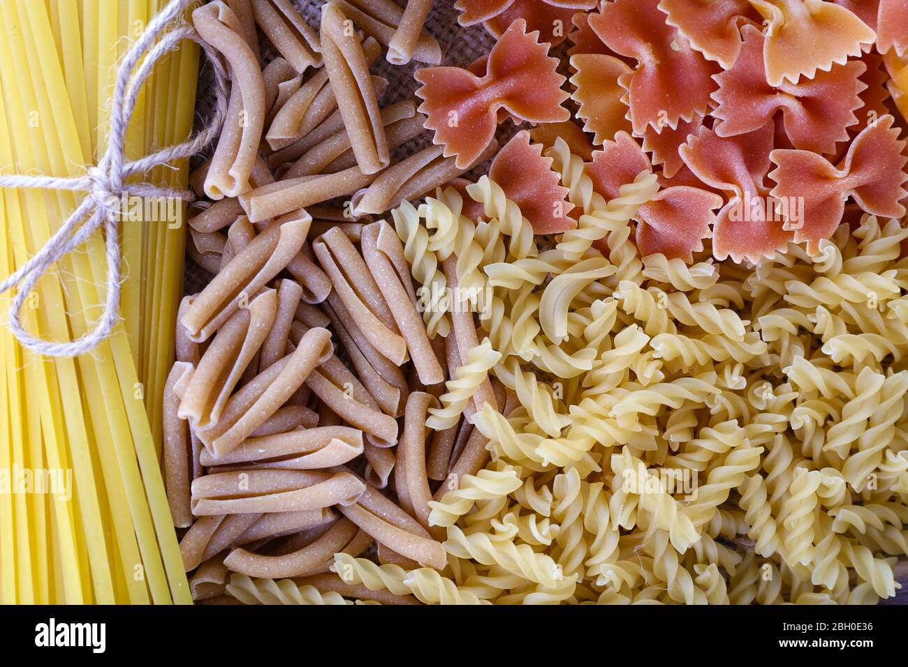 Different types of pasta close up Stock Photo - Alamy