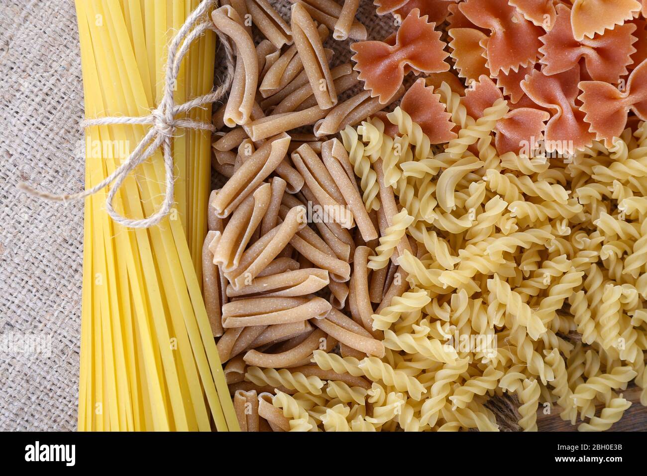 Different types of pasta close up Stock Photo - Alamy