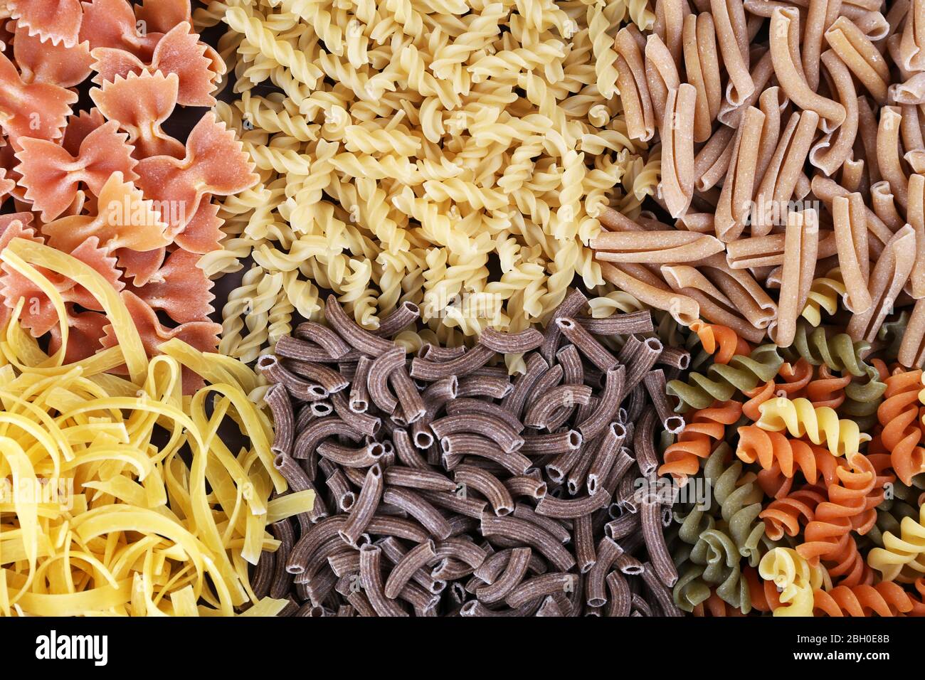 Different types of pasta close up Stock Photo - Alamy