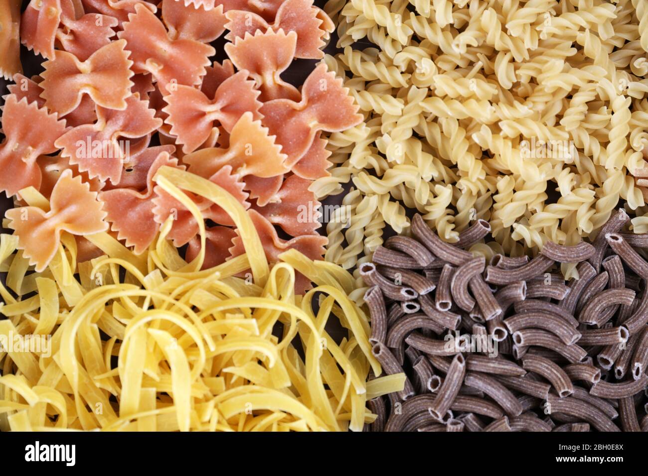 Different types of pasta close up Stock Photo - Alamy