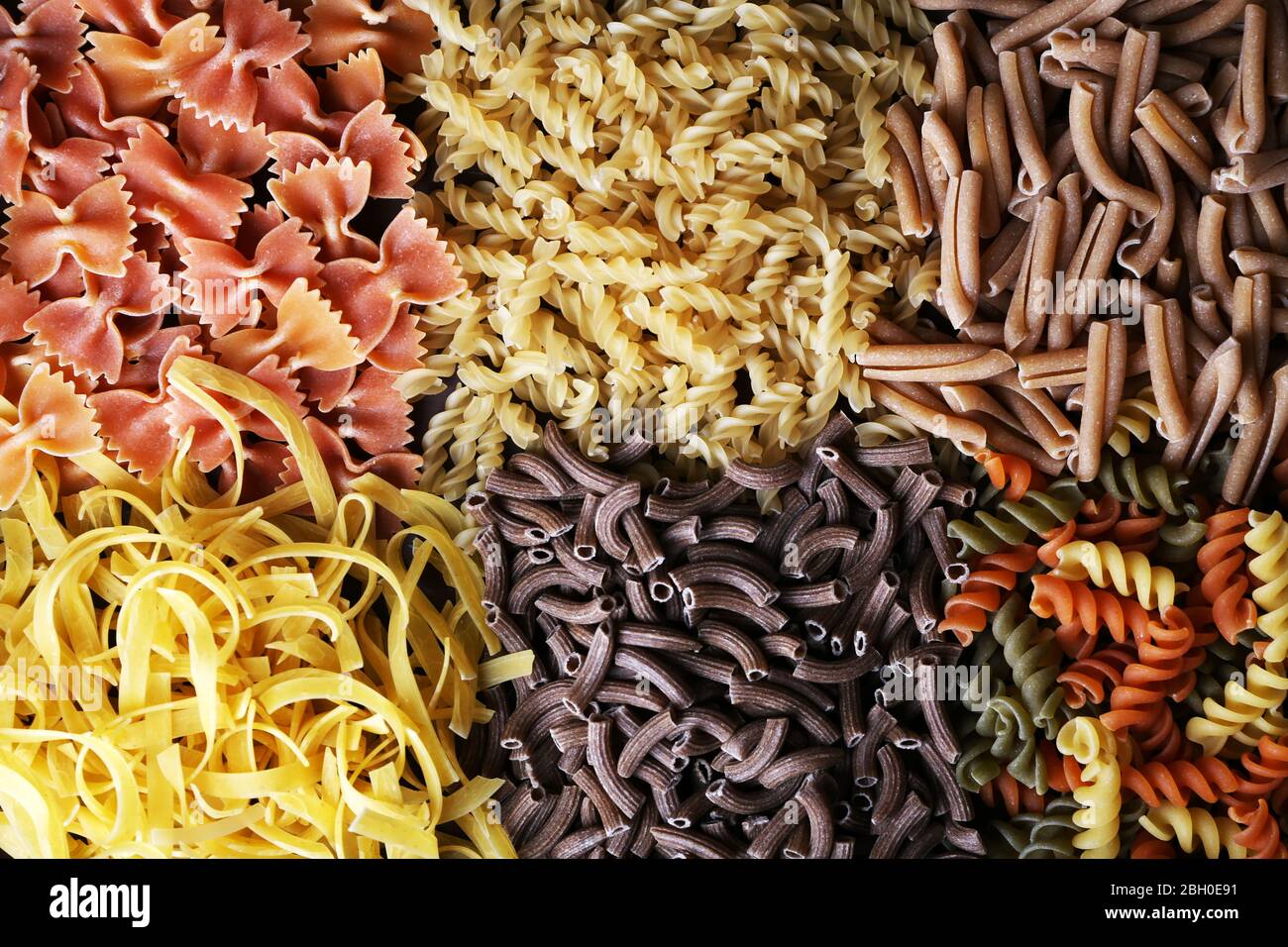Different types of pasta close up Stock Photo - Alamy