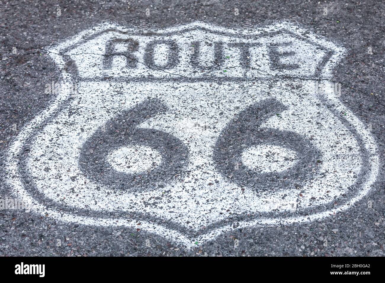 Route 66 road logo hi-res stock photography and images - Alamy