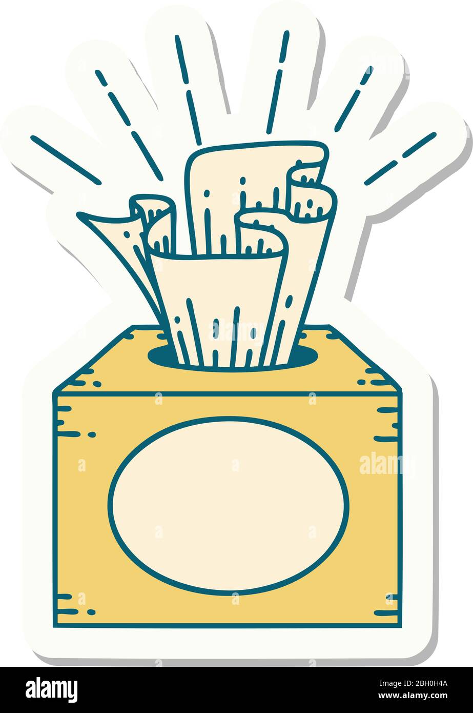 sticker of a tattoo style box of tissues Stock Vector Image & Art - Alamy