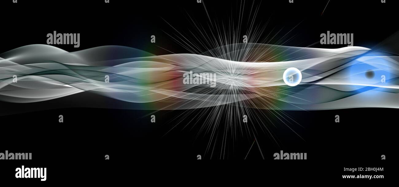 Futuristic wave panorama background design with lights Stock Photo - Alamy