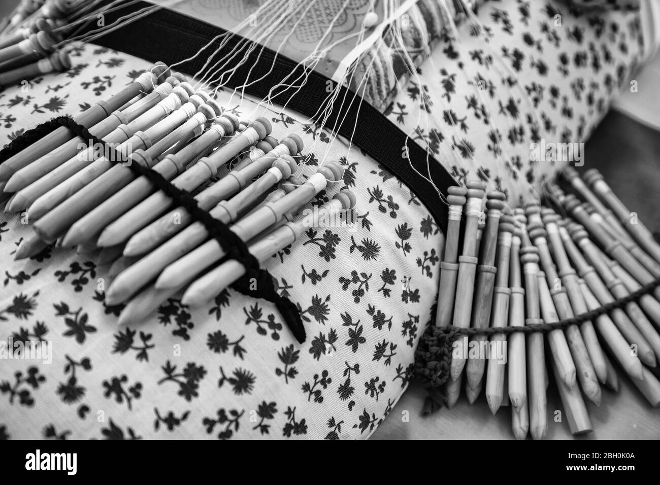 Bobbin lace, textile crafts detail Stock Photo - Alamy