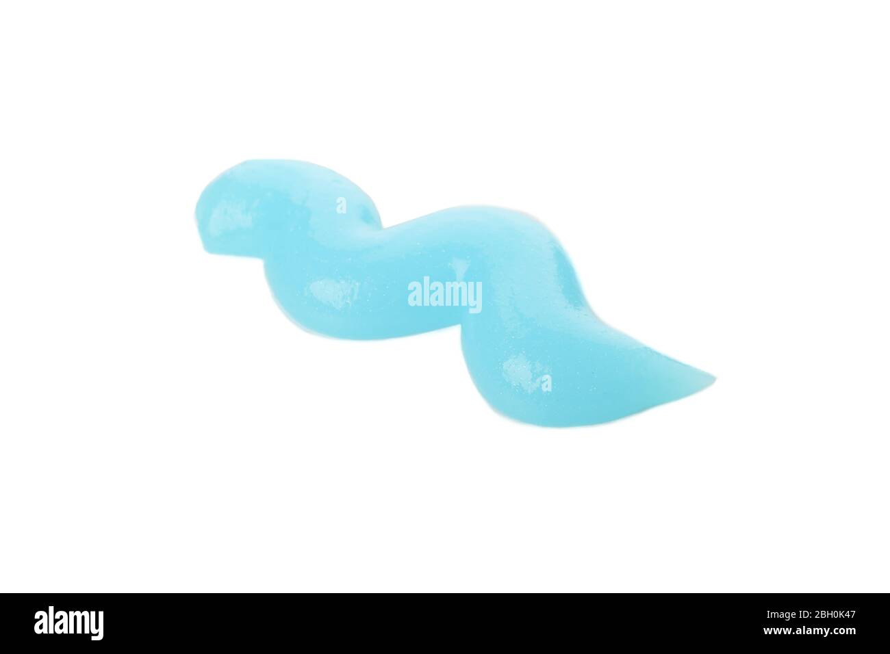 Blue squeezed toothpaste isolated on white background Stock Photo - Alamy