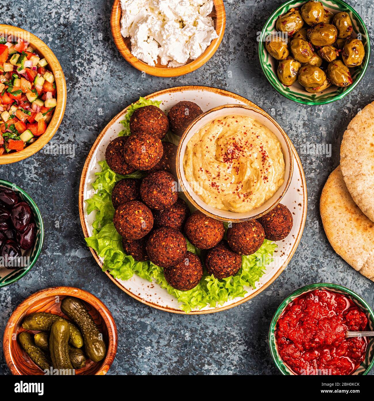 Falafel - traditional dish of Israeli and Middle Eastern cuisine, top ...