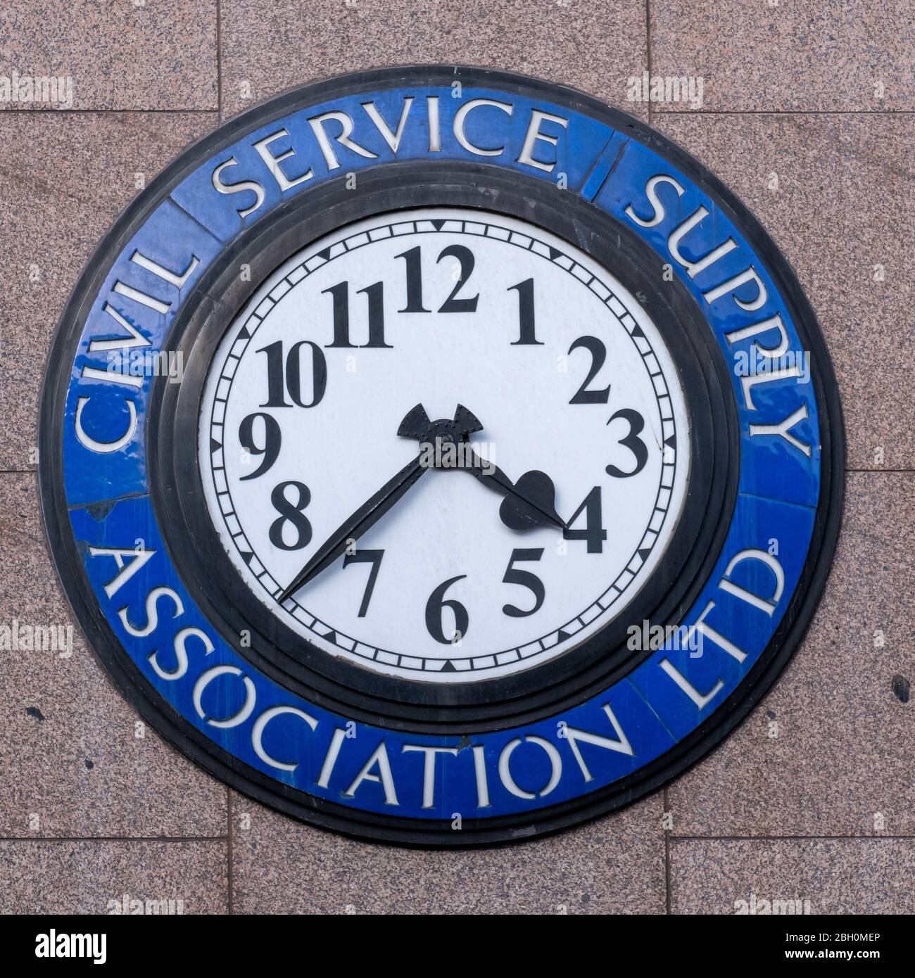Preserved public clock from the Civil Service Supply Association ...